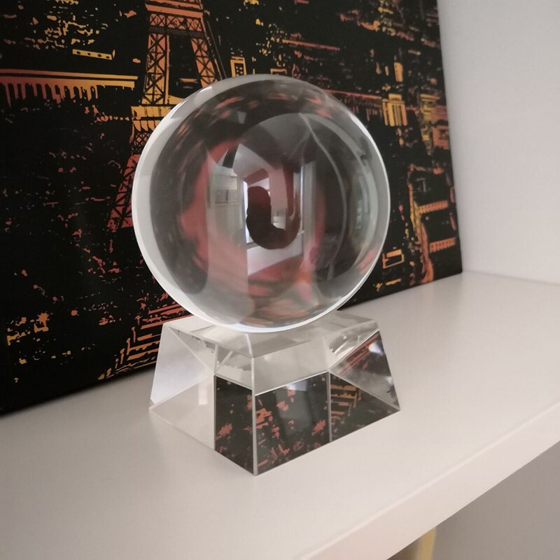Clear Photography Crystal Ball 80 mm Glass Marbles... – Grandado