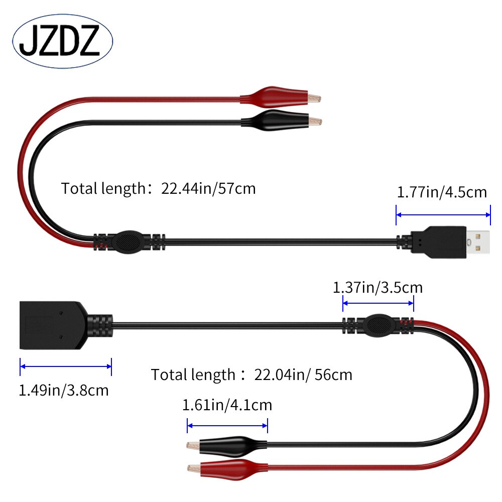 JZDZ 2pcs Alligator Clips to USB Male/Female Test ... – Grandado