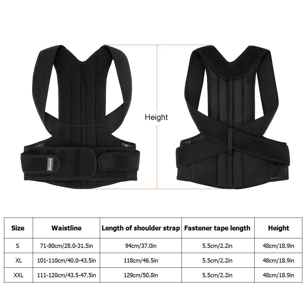 Lixada Adjustable Splint Shoulder Upper Lower Back... – Grandado