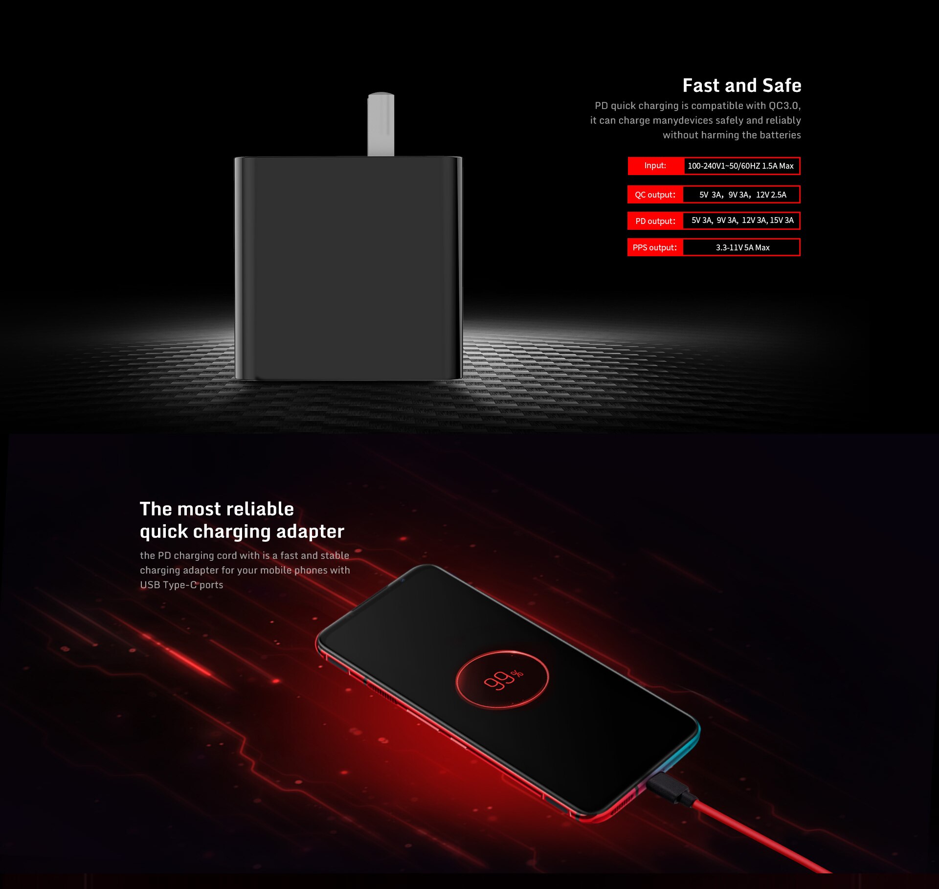 Original Nubia Red magic 5G 55W PD Quick Charger A... – Grandado