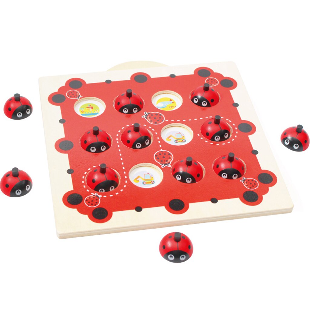 Wooden Ladybird Animal Board Matching Memory Train... – Vicedeal