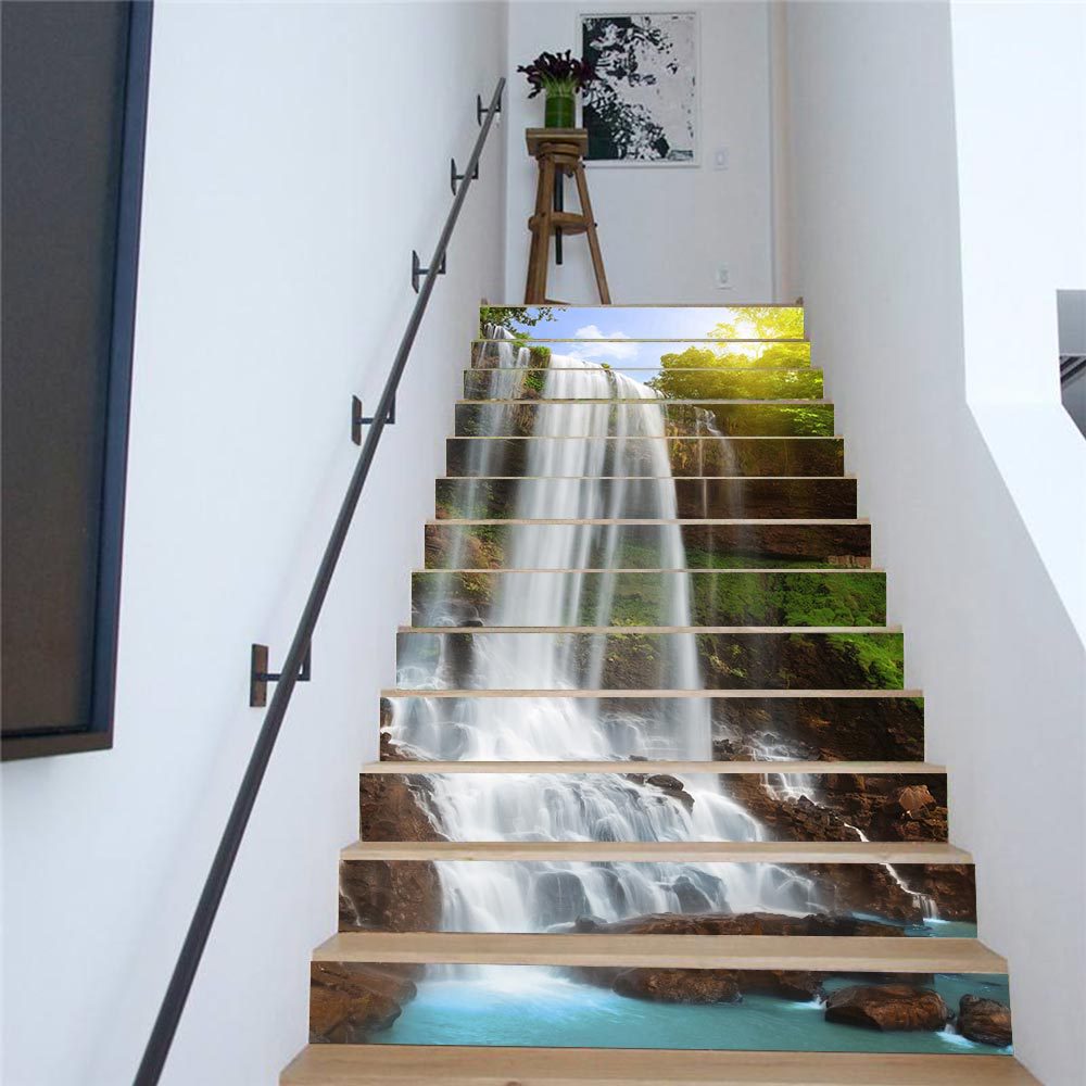 13Pcs/Set Self-Adhesive Landscape Pattern 3D Stair... – Vicedeal