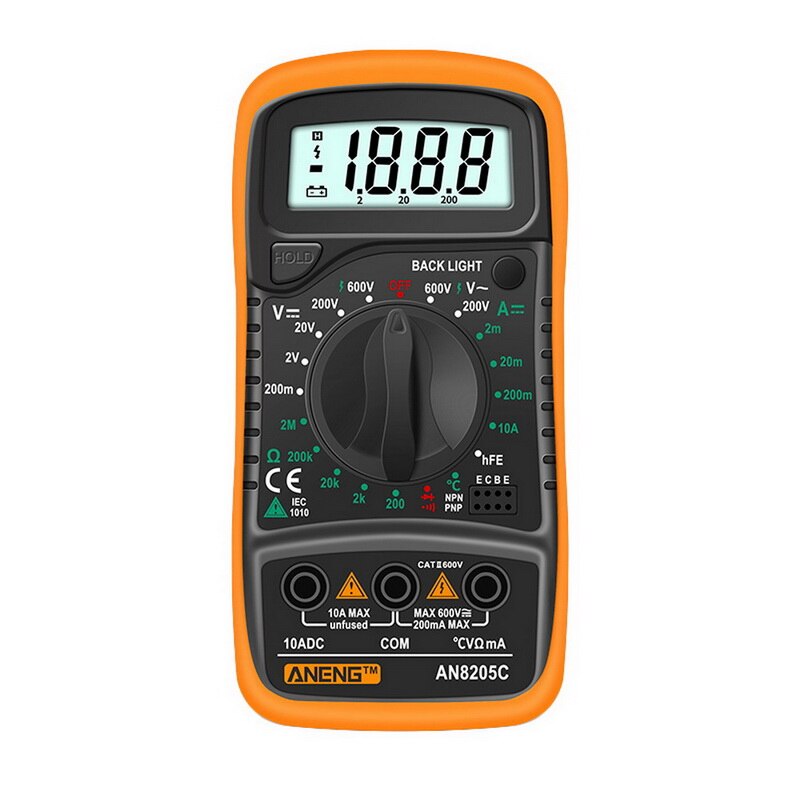 Multimetro With Thermocouple LCD Backlight Portabl... – Grandado