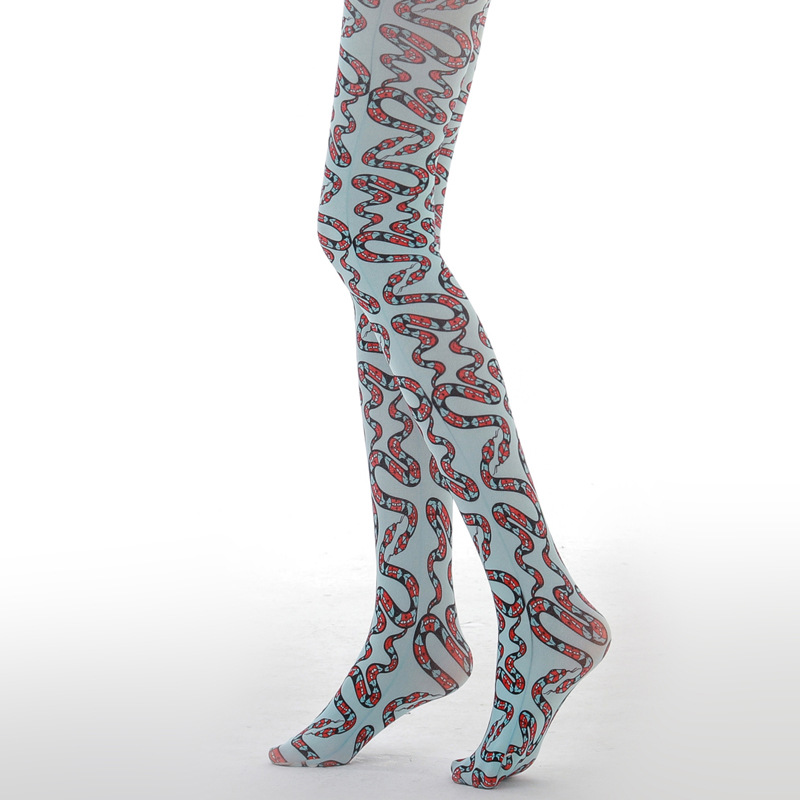 Snake pattern printed pantyhose and – Vicedeal