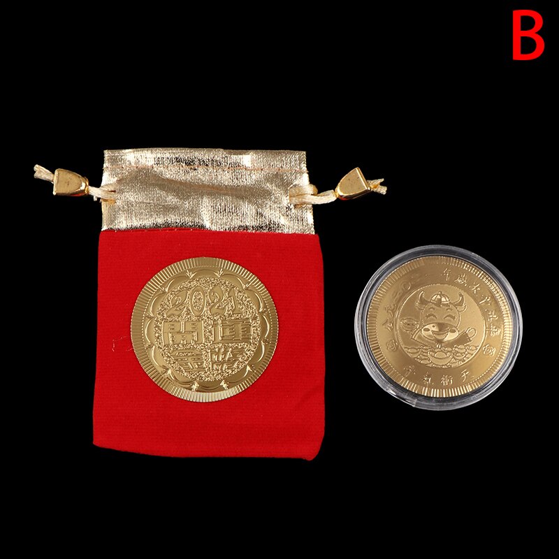 1 PC Year of Ox Commemorative Cow Coin Chinese Zod... – Vicedeal