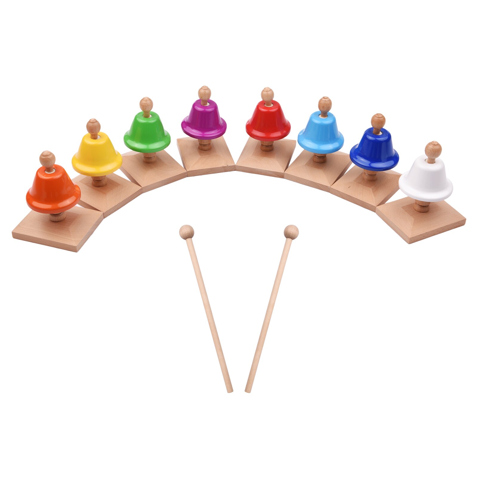 8 Note Percussion Bell Set 8pcs Handbell Hand Bell... – Vicedeal