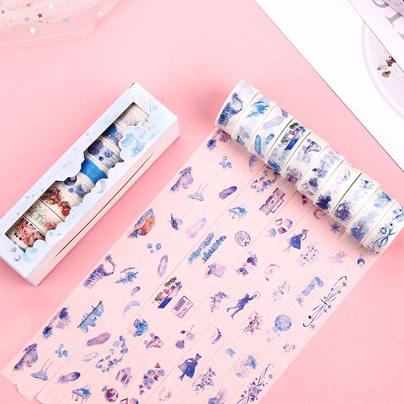 10 Pcs / Set washi tape plant stationery Kawaii wa... – Grandado