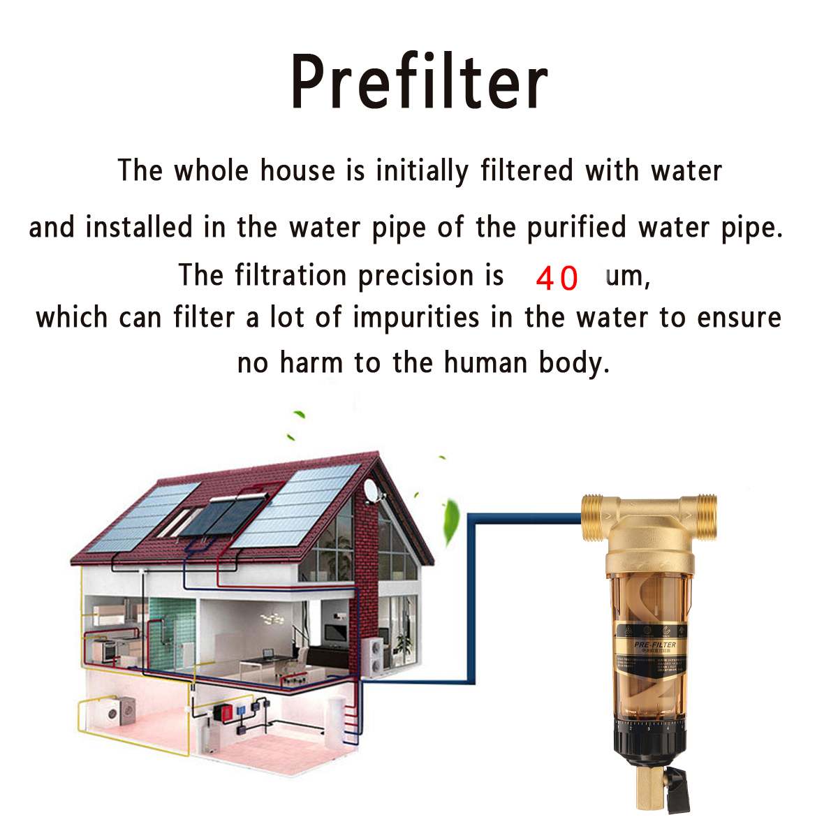 1/2" 3/4" 1" Pre-filter Central Who... – Grandado
