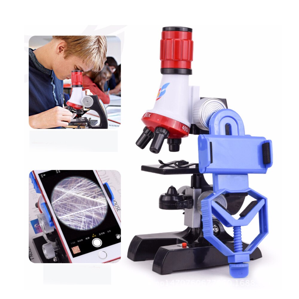 Microscope Kit Lab With phone holder LED School Sc... – Grandado