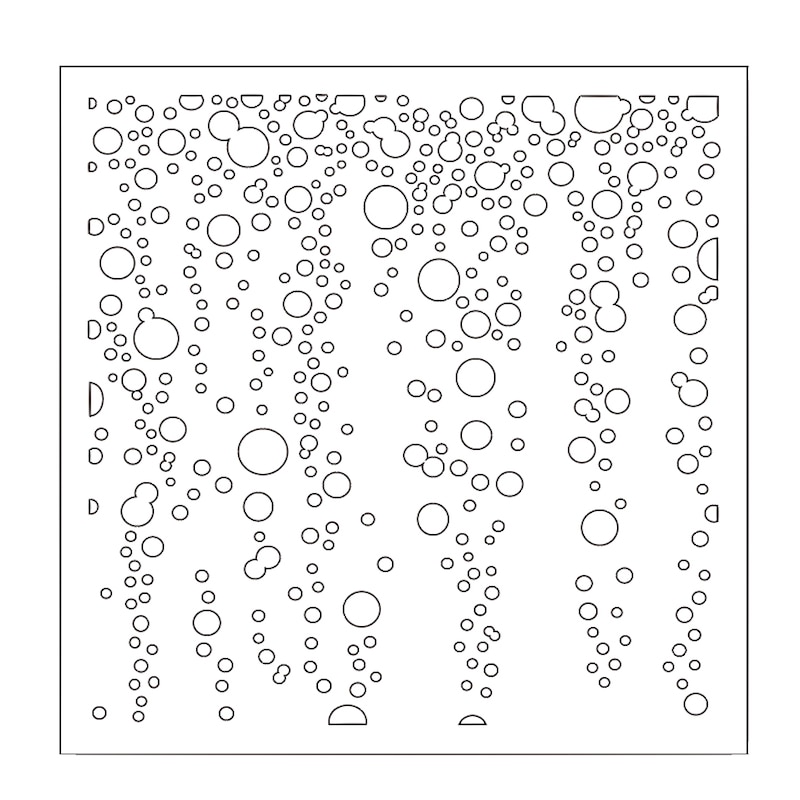 Falling Bubbles Painting Plastic Stencil for DIY S... – Vicedeal