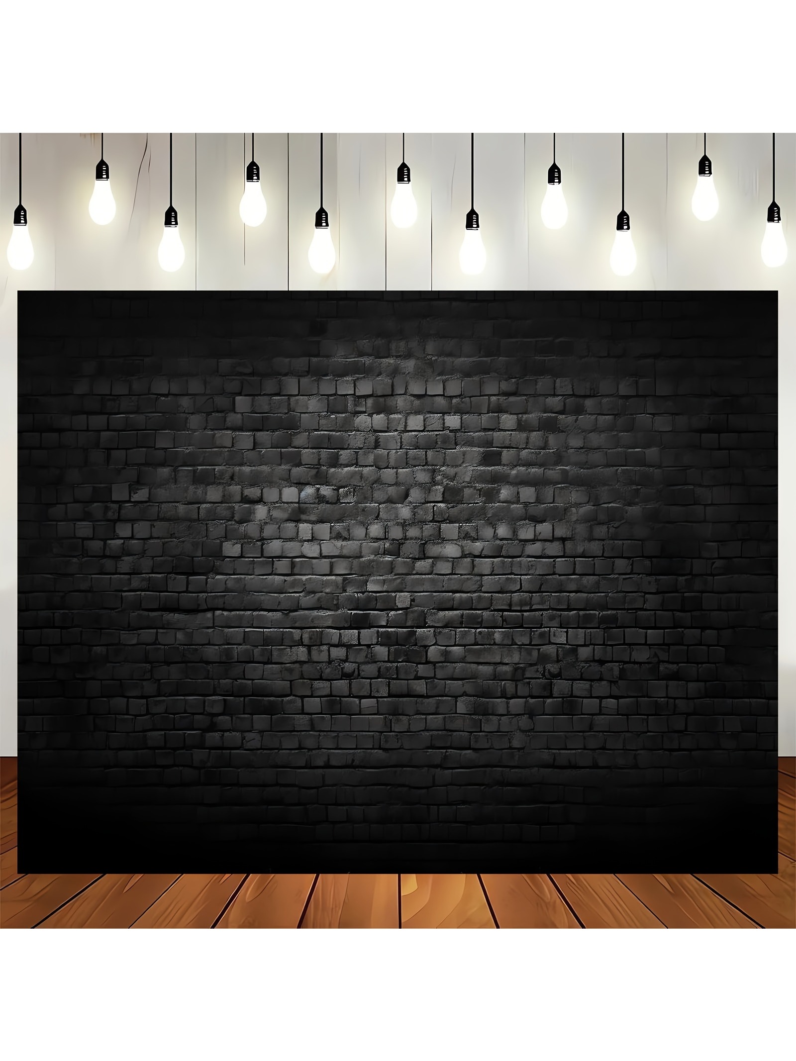 Black brick wall photography background Brick back... – Grandado