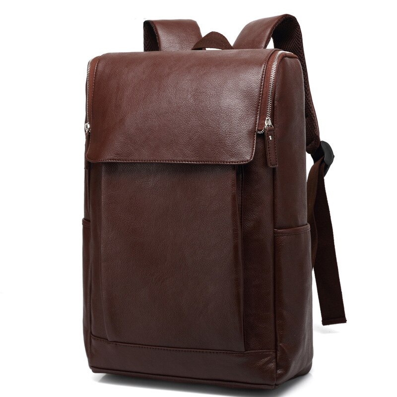 Men's Leather Backpack Preppy Style Men Travel Bag... – Grandado