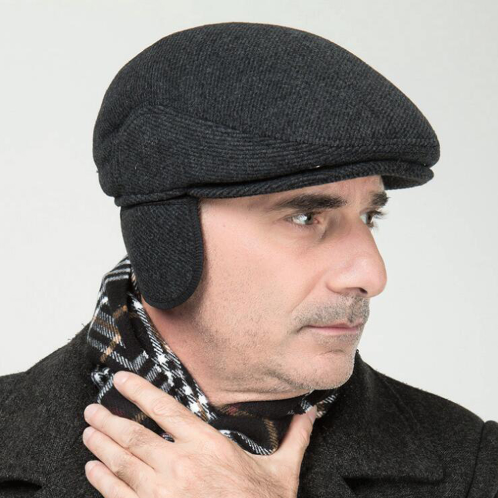 Neue Winter wolle Männer Barett Kappe Hüte mit Ear... – Vicedeal
