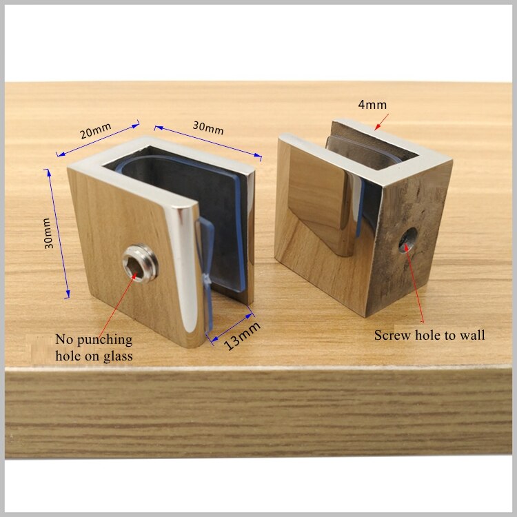 304 Edelstahl Glas Klemme Dusche Glas Wand Clamp F... – Vicedeal