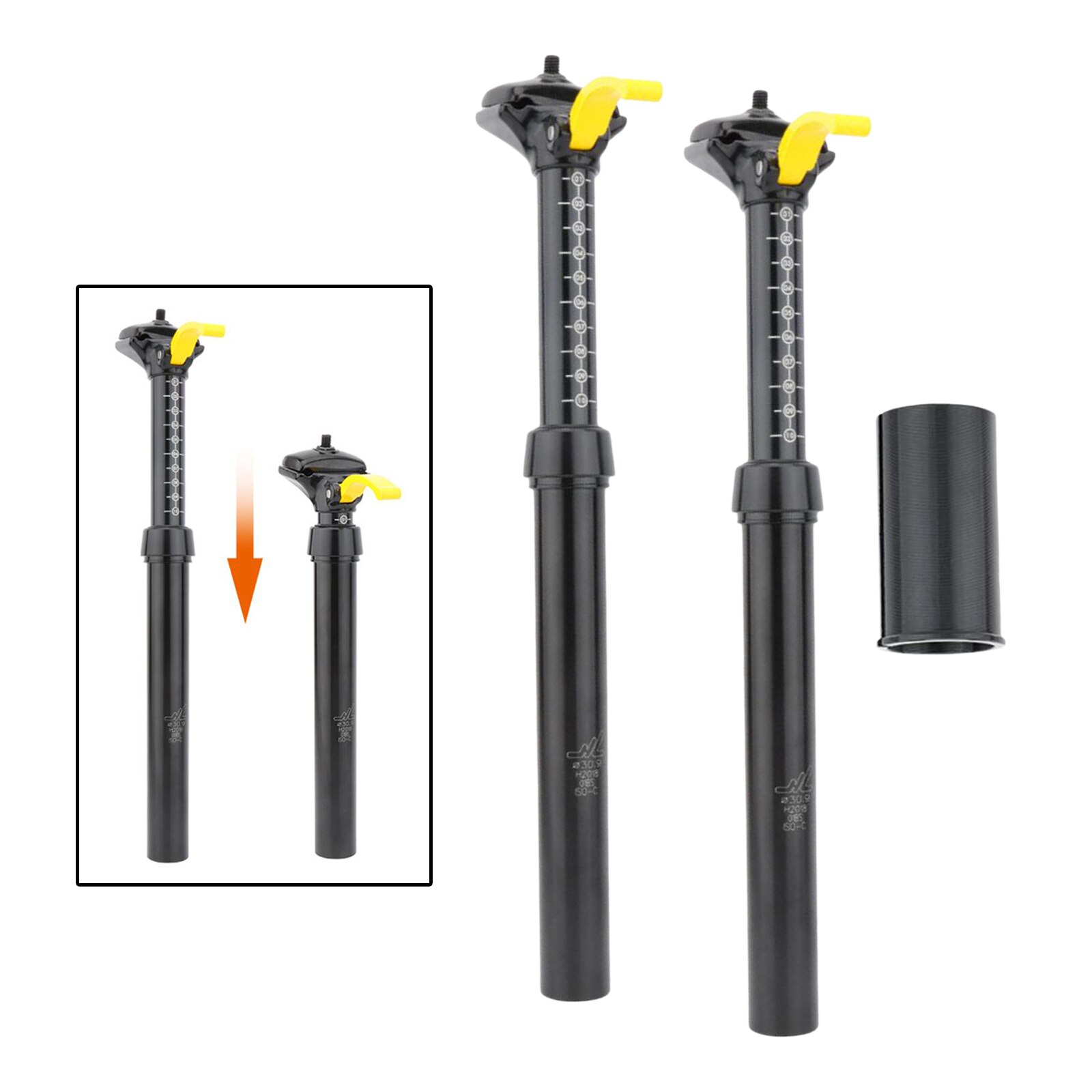 375mm Bike Adjustable Seatpost Bicycle Seat Post S... – Grandado