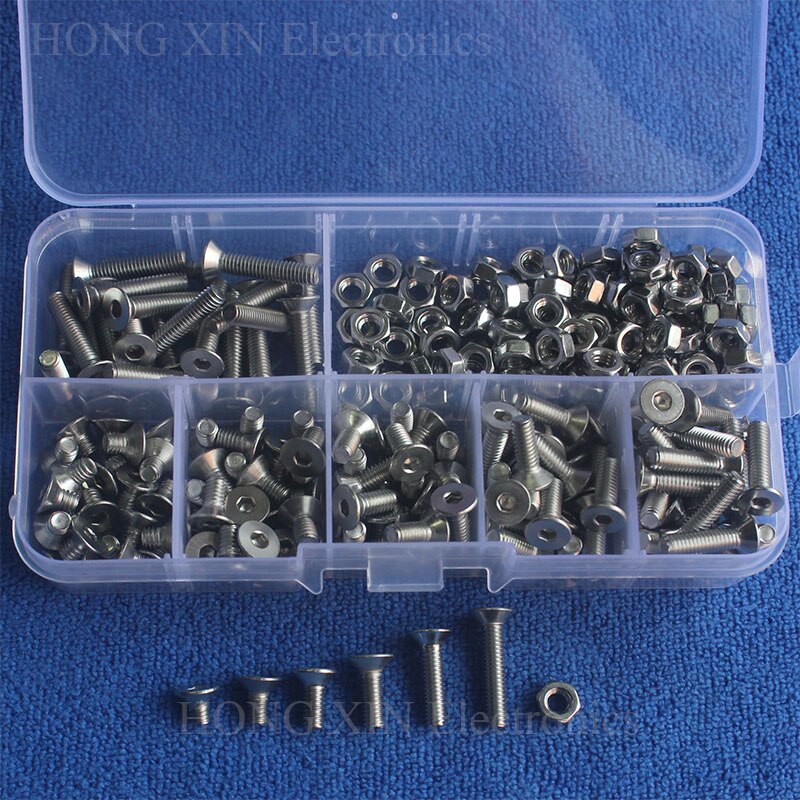 250pcs M4 Wood Screws Nuts Set Stainless Steel Bol... – Vicedeal