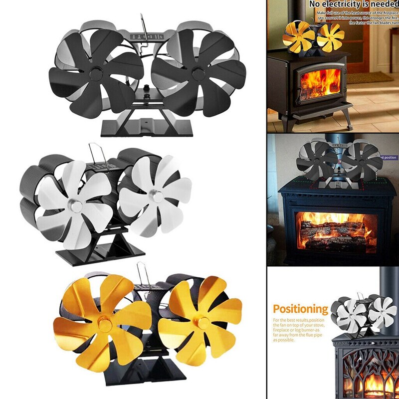 ! Fireplace Fan Heat Powered Log Wood Burner Stove... – Grandado