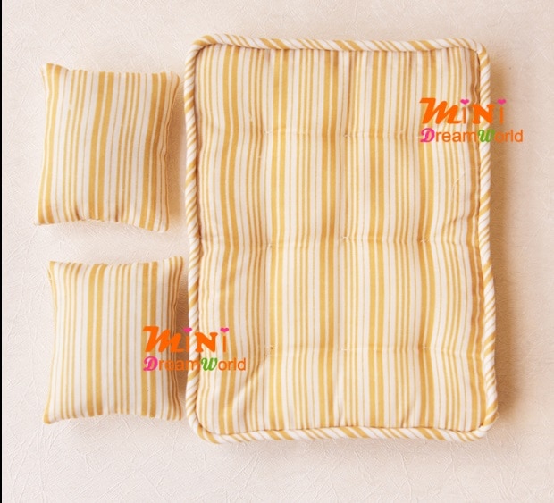 Mini dollhouse Furniture model mattress pillow thr... – Vicedeal