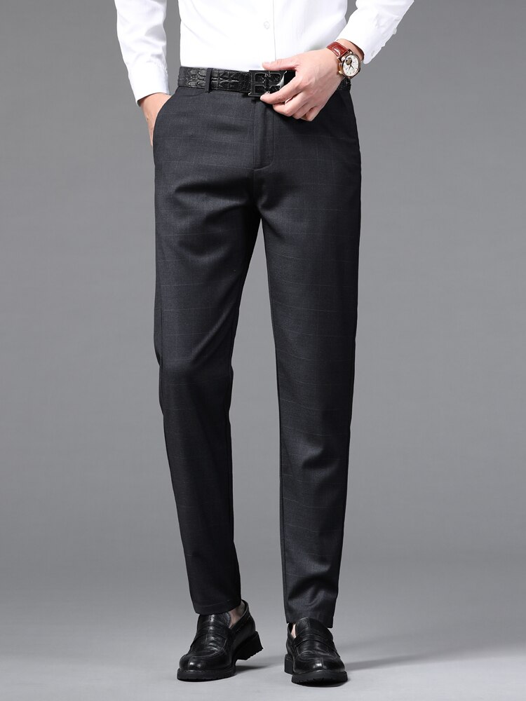 Men Dress Pants Classic Business Formal Office Mee... – Grandado