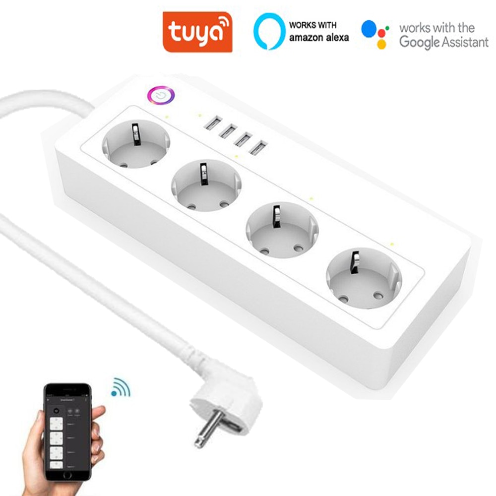 EU Plug Multi Wifi Smart Power Strip Extension Soc... – Vicedeal
