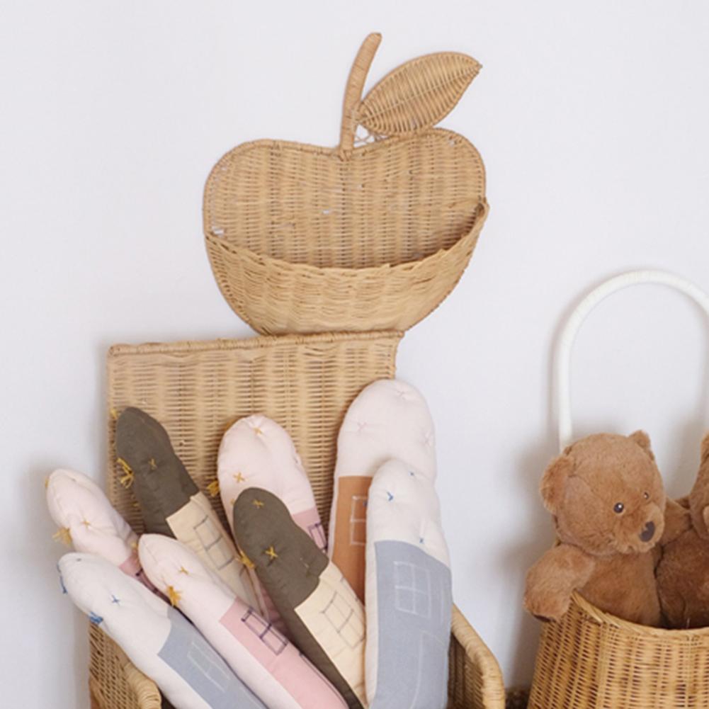 Rattan Apple Shape Storage Basket Handmade Natural... – Vicedeal