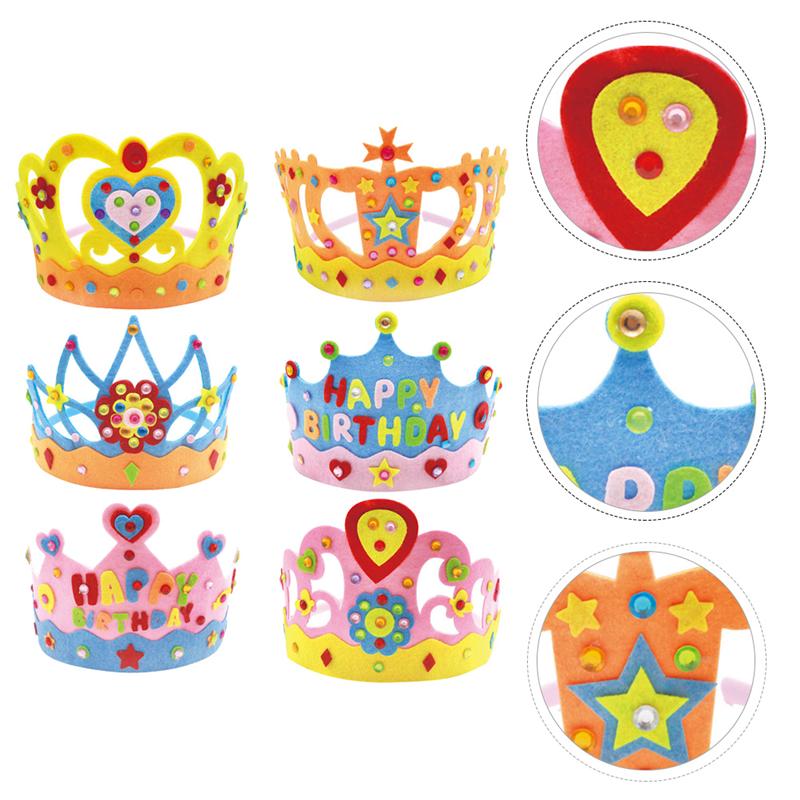 6 Set Crown Tiara Craft Kit Funny Crown Craft Birt... – Grandado