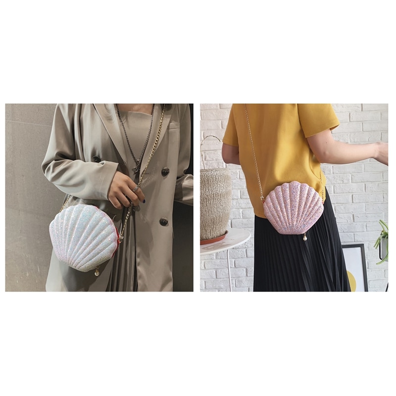 2Pcs Women Girls Little Mermaid Seashell Purse Cro... – Grandado