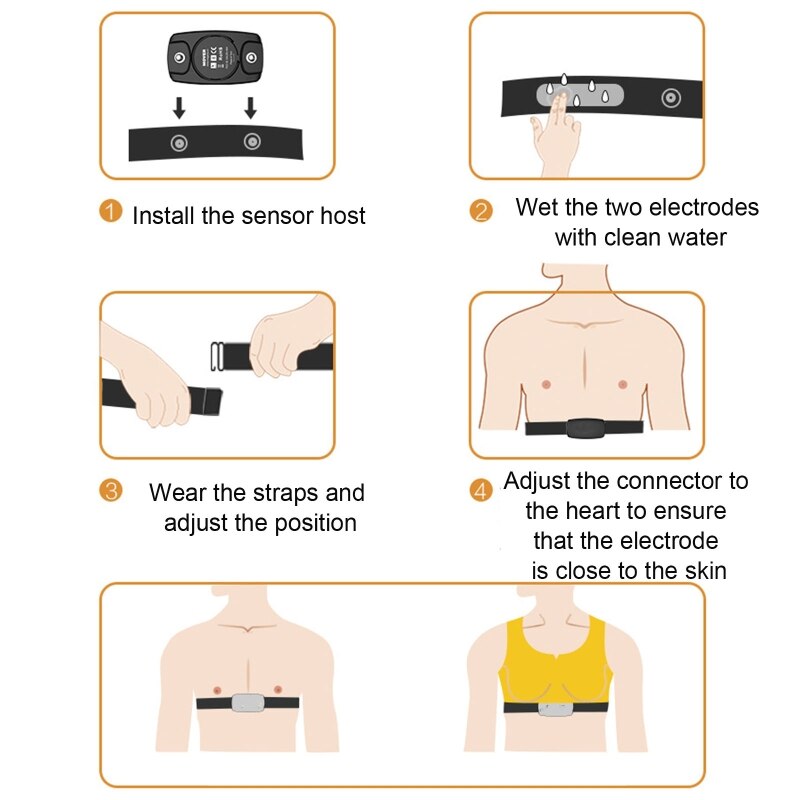 Smart Heart Rate Monitor Chest Strap H64 Dual Mode... – Grandado