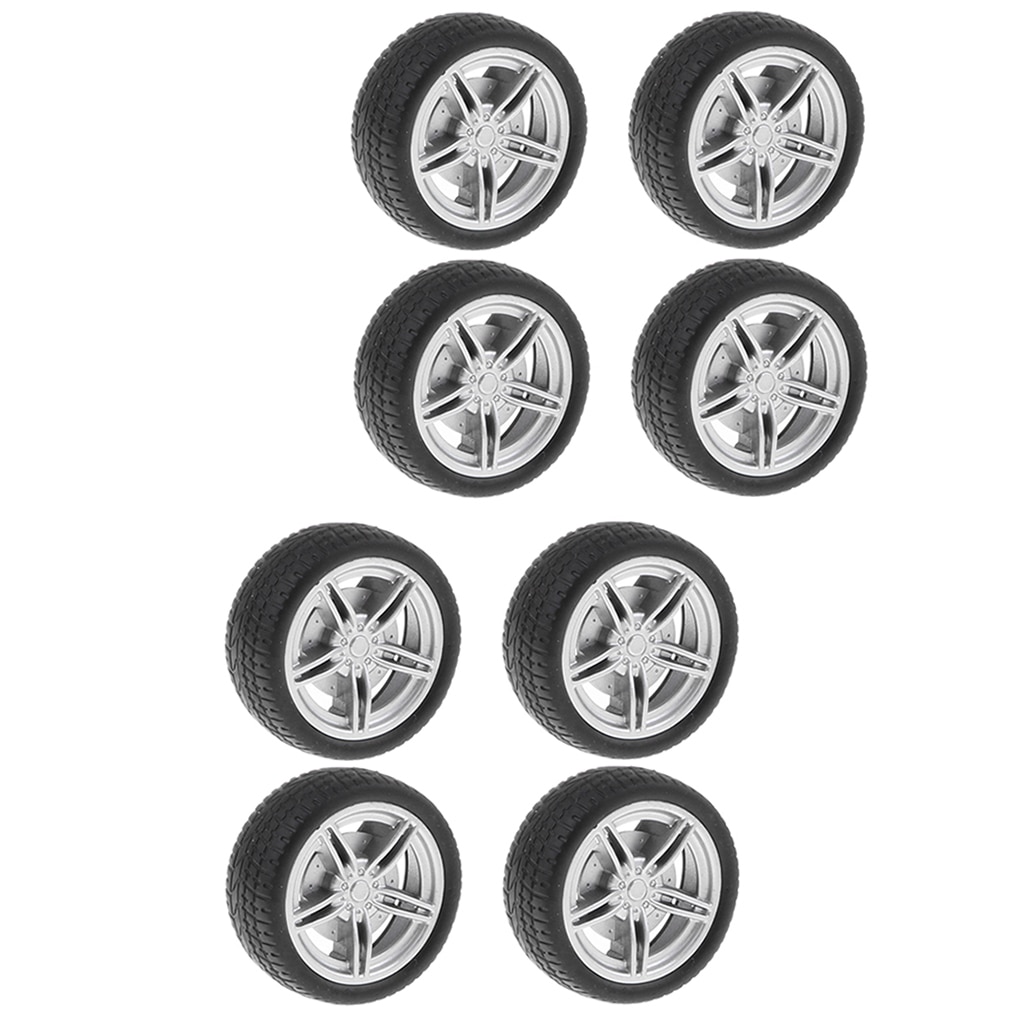 10 pcs Tires On Road Wheel Rims & Plastic Tire 30m... – Grandado