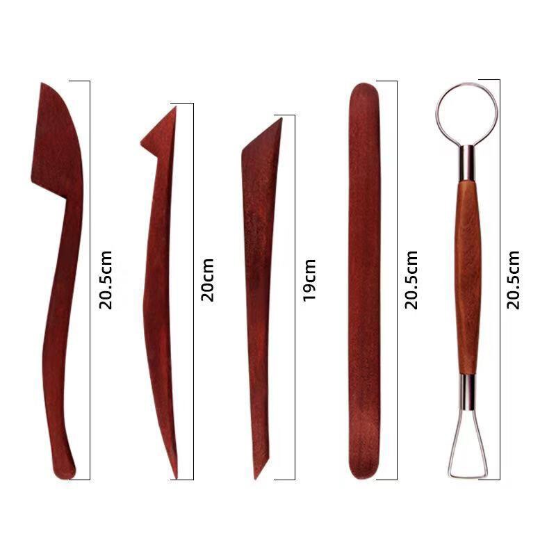 5pcs Sculpting Tool Pottery Tools Wood Handle Pott... – Grandado