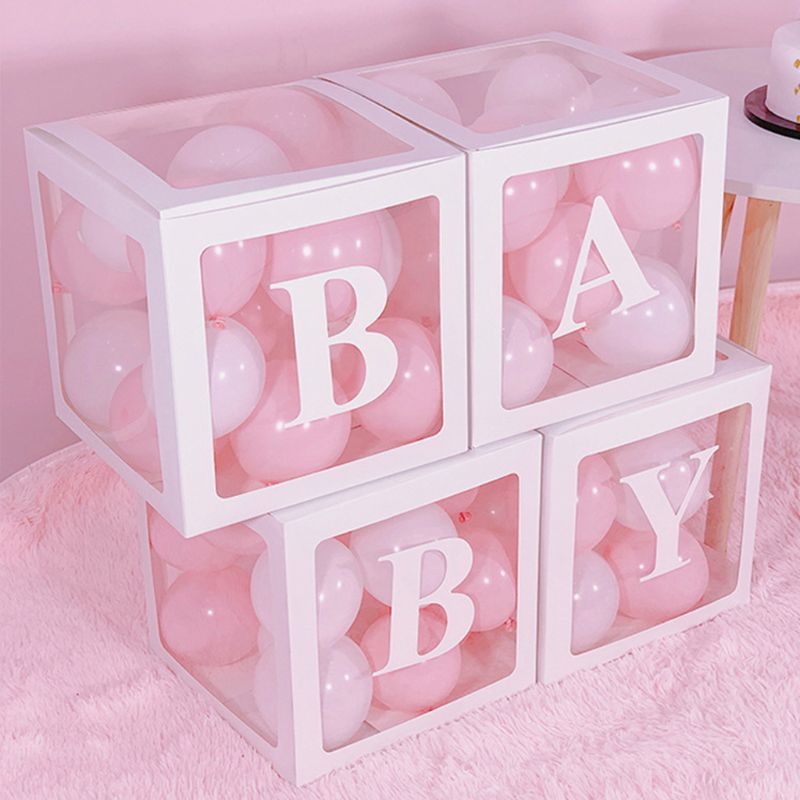 Balloon Transparent Name Box Babyshower Props Xmas... – Vicedeal