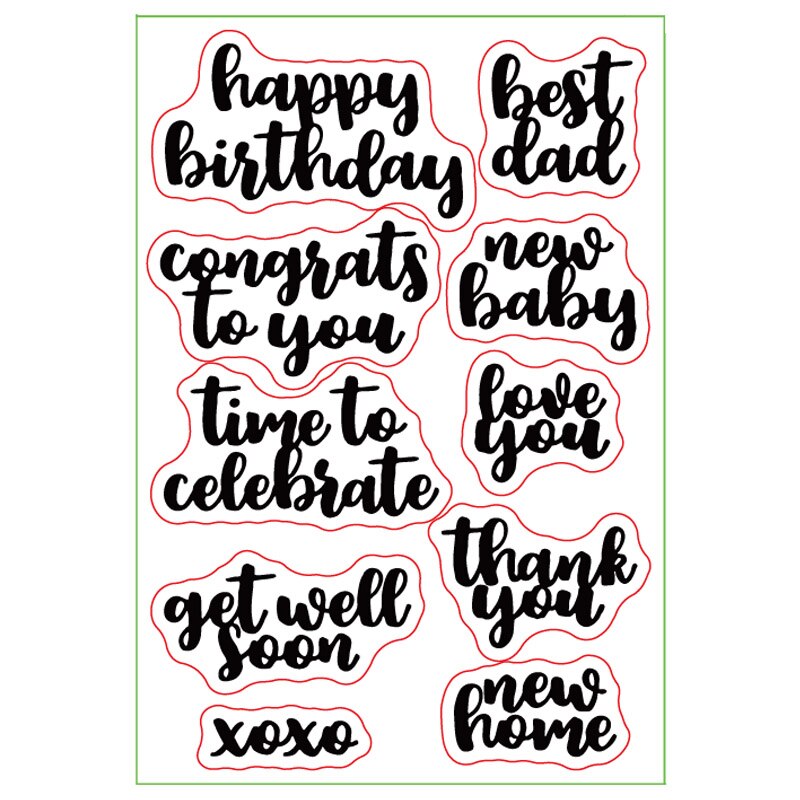 Clear Stamps Get Well soon Happy Birthday Thank Yo... – Grandado