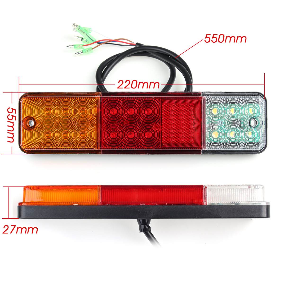 2pcs Truck Trailer Light 12V 24V LED Rear Lamp Tur... – Vicedeal