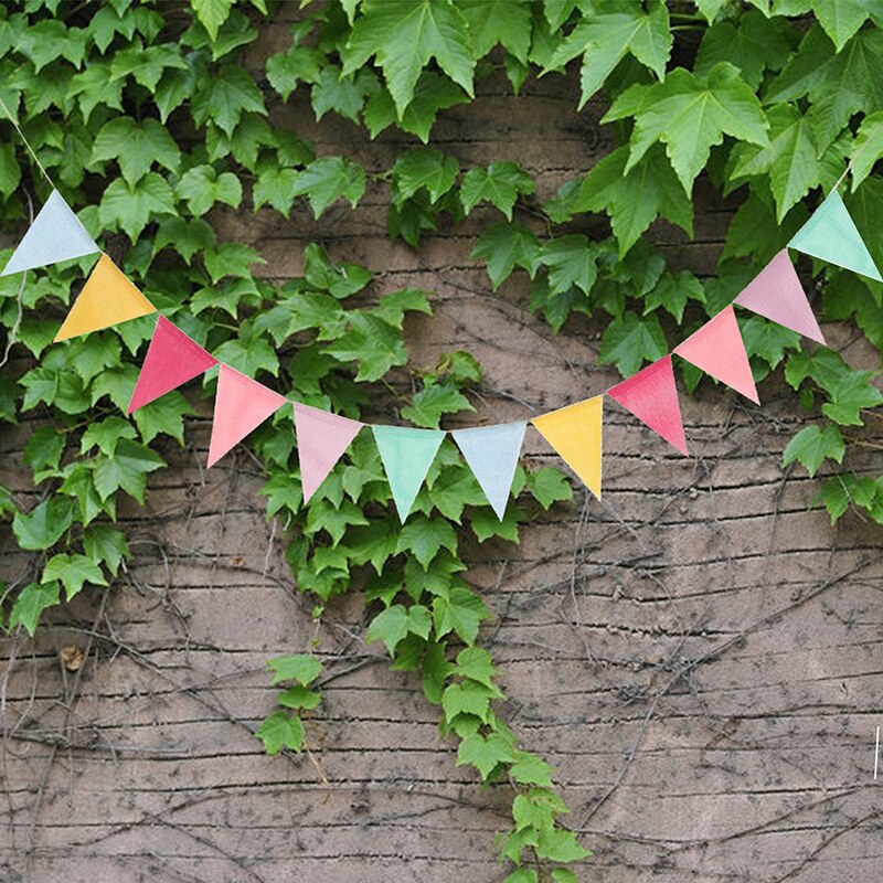 4M Colored Jute Linen Banner Pennant Birthday Bunt... – Vicedeal