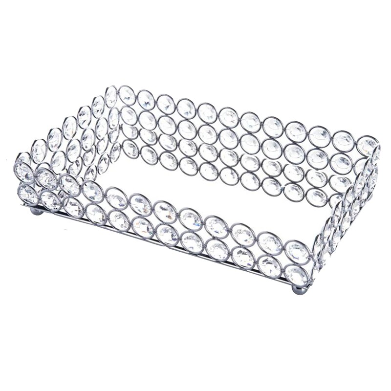 Crystal Rectangle Cosmetic Tray Jewelry Trinket Or... – Vicedeal