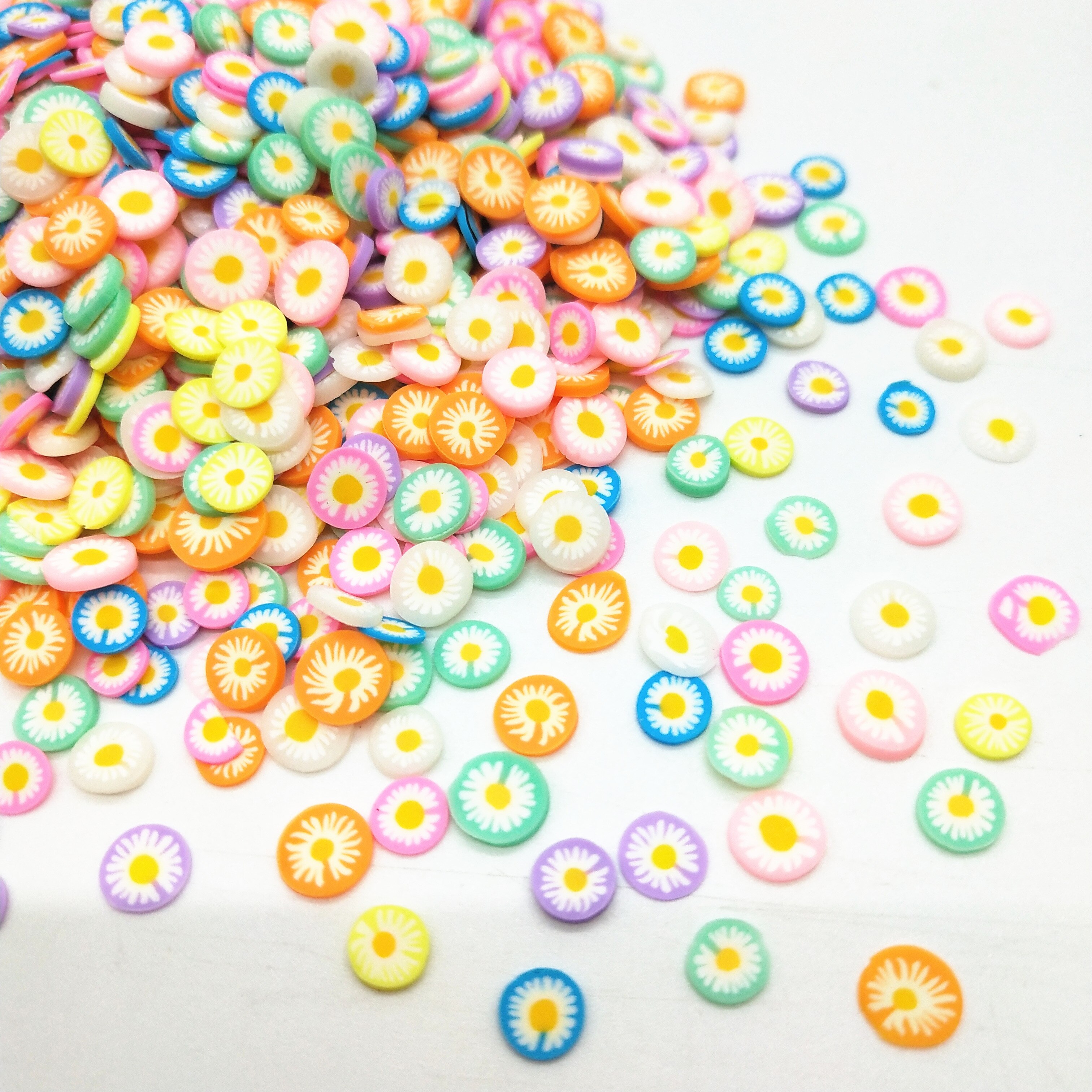 20g/lot 5mm Colorful Daisy Round Flowers Polymer C... – Vicedeal