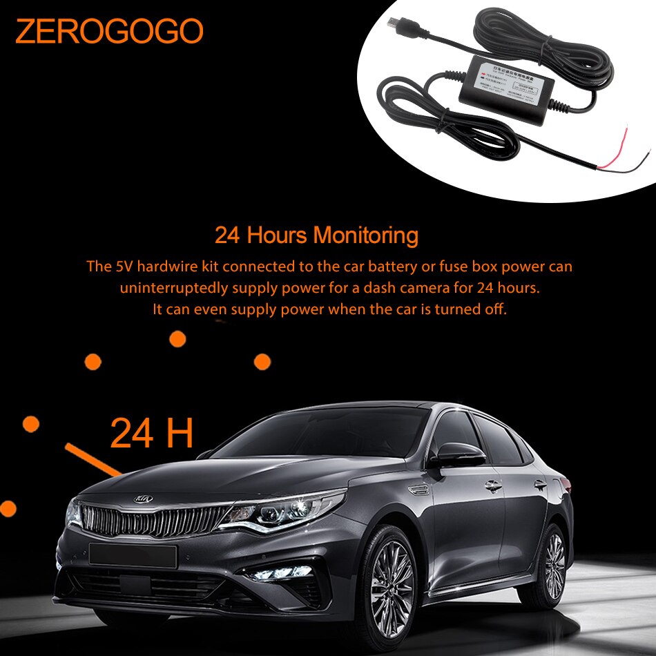 ZEROGOGO Harten Draht Bausatz für Dashcam 24V 12V ... – Grandado