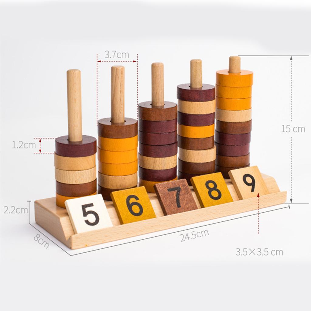 Wooden Digital Math Geometry Block Sorting Stackin... – Grandado