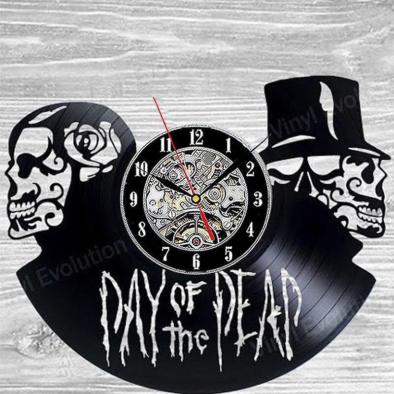 Dia De Muertos-Reloj De pared del Día De los Muert... – Grandado