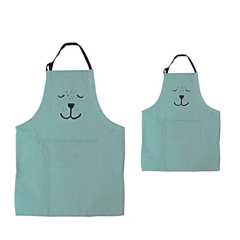 Cartoon Katoenen Schort Leuke Beer Ouder En Kind S... – Vicedeal