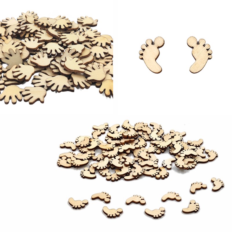 50pcs Unfinished Wood Hands Feet Cutouts Wood Craf... – Grandado