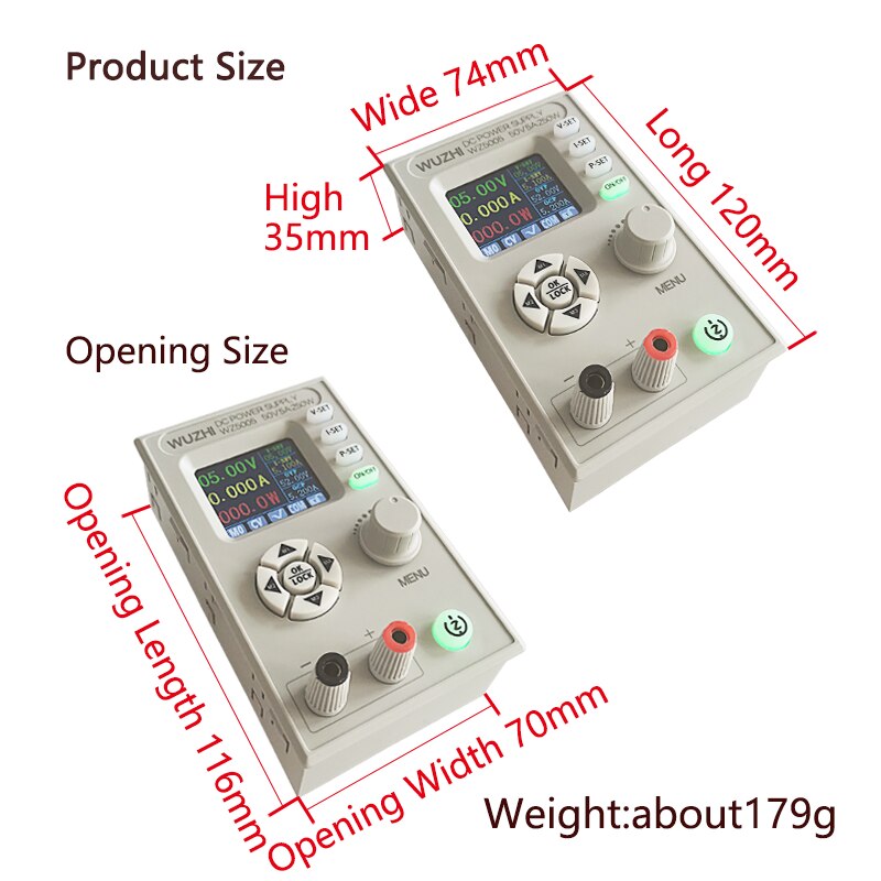 WZ5005 DC DC Buck Converter CC CV 50V 5A Power Mod... – Grandado