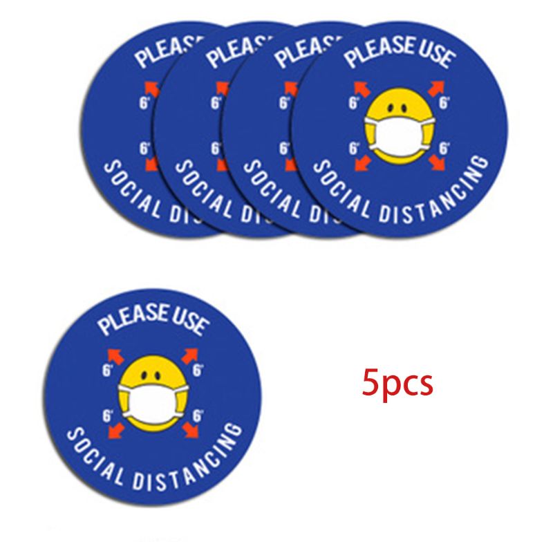 5pcs Social Distancing Floor Sign Safety Maintain ... – Grandado