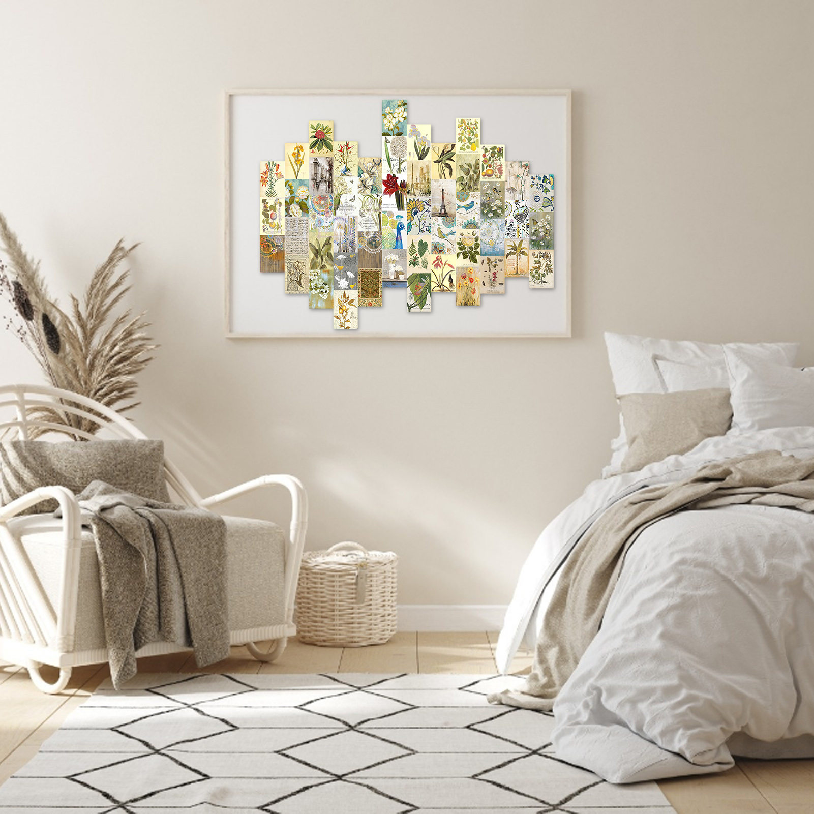 50PCS Vintage Botanical Wall Collage Kit Aesthetic... – Grandado