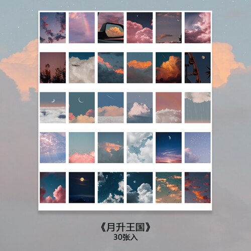 30 Sheets/pack Mountain Cloud Scenery Washi Planne... – Vicedeal