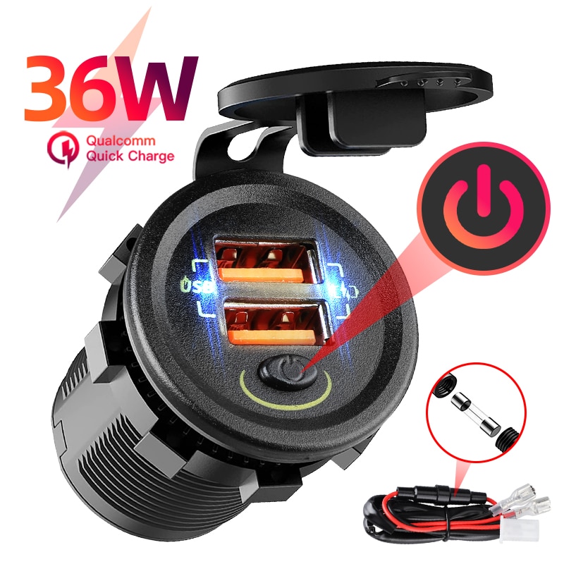 QC3.0 36W Auto Usb Lader Auto 12V Socket Adapter P... – Vicedeal