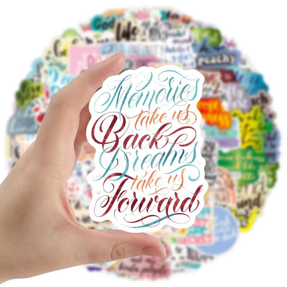 100Pcs Colorful Inspirational Words Sticker Motiva... – Grandado