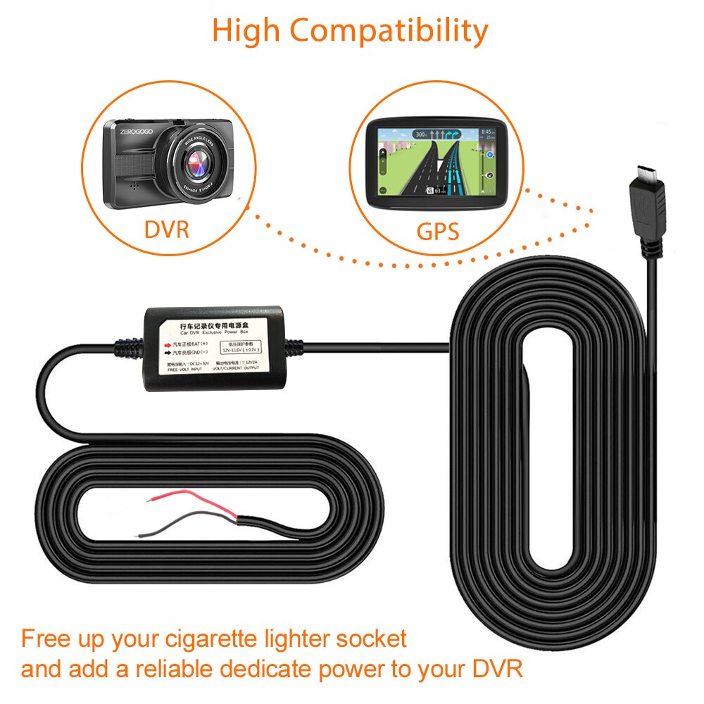 ZEROGOGO Harten Draht Bausatz für Dashcam 24V 12V ... – Grandado