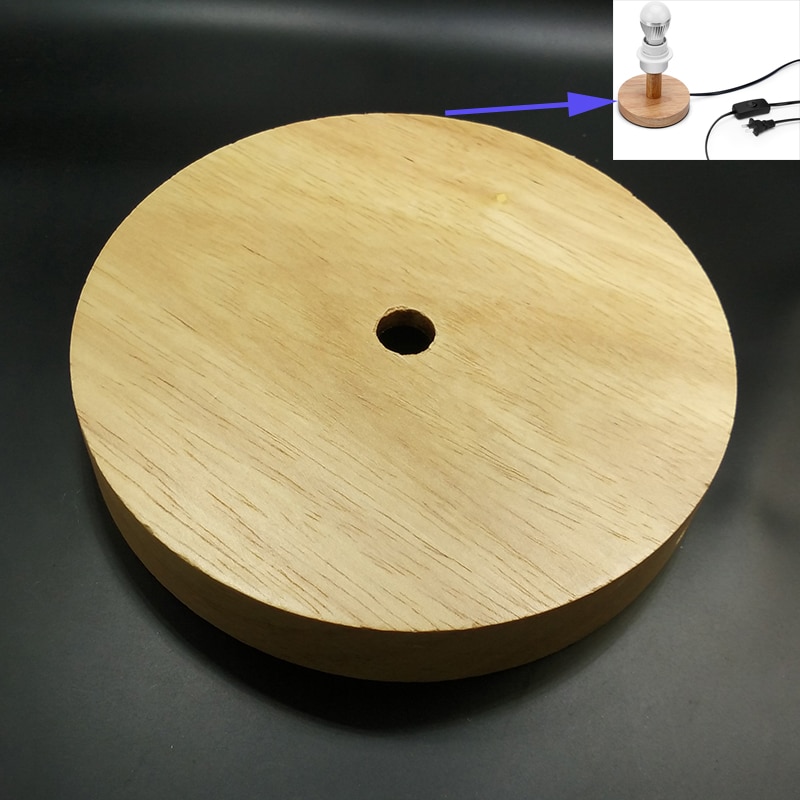 Wood Table Lamp Base oak 120mm DIY Light Parts – Grandado