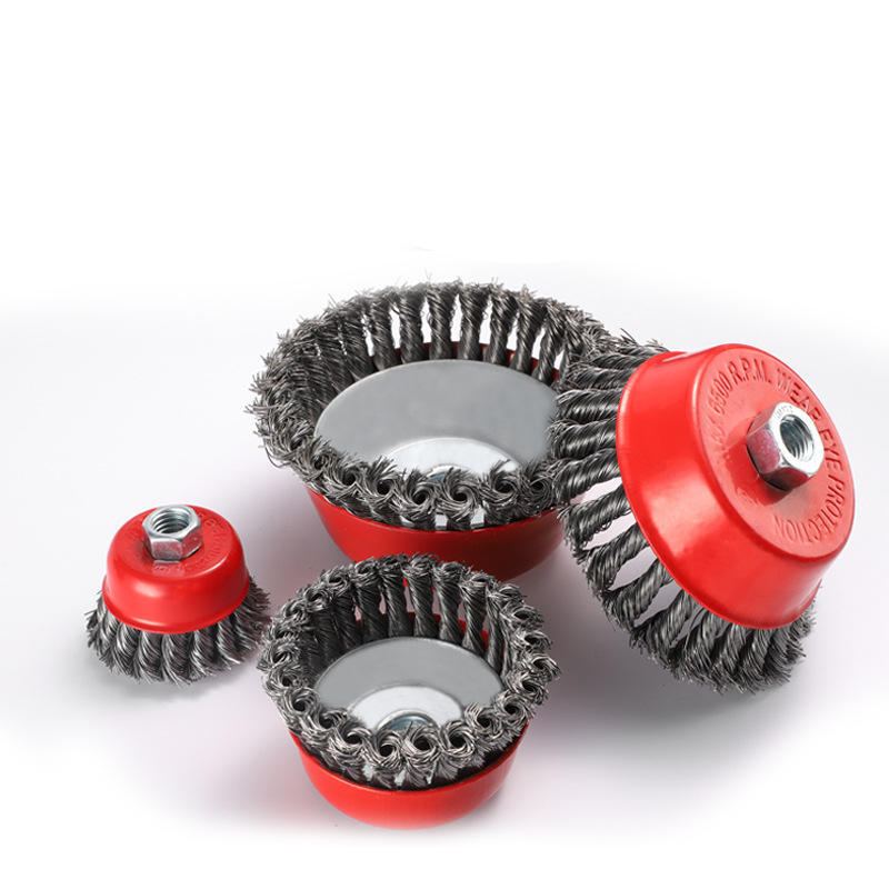 65/75/100/125/150mm Twist Knot Steel Wire Cup Whee... – Grandado